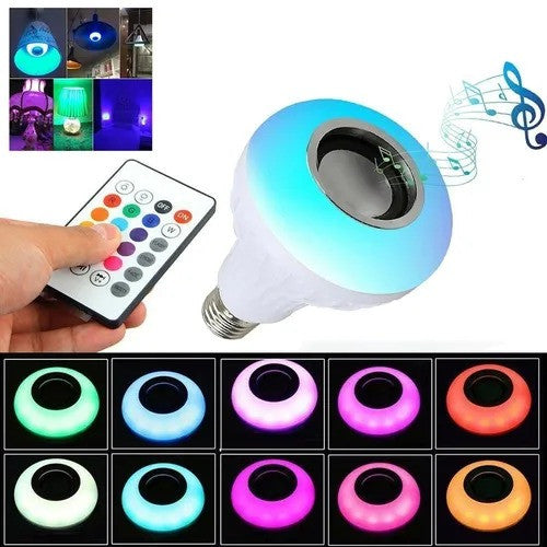 Bombillo Parlante, Bluetooth Multicolor, con musica se vive mas feliz⭐ ...